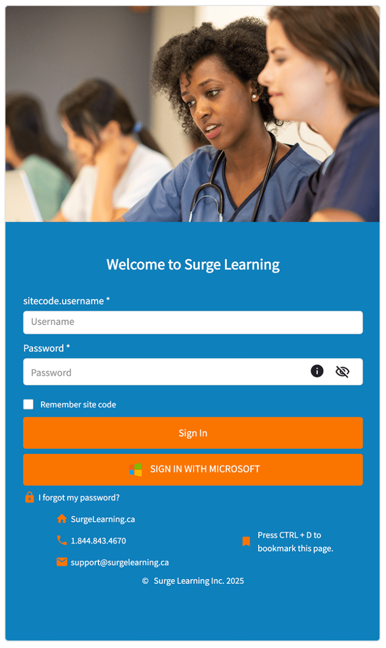 Login • Surge Learning